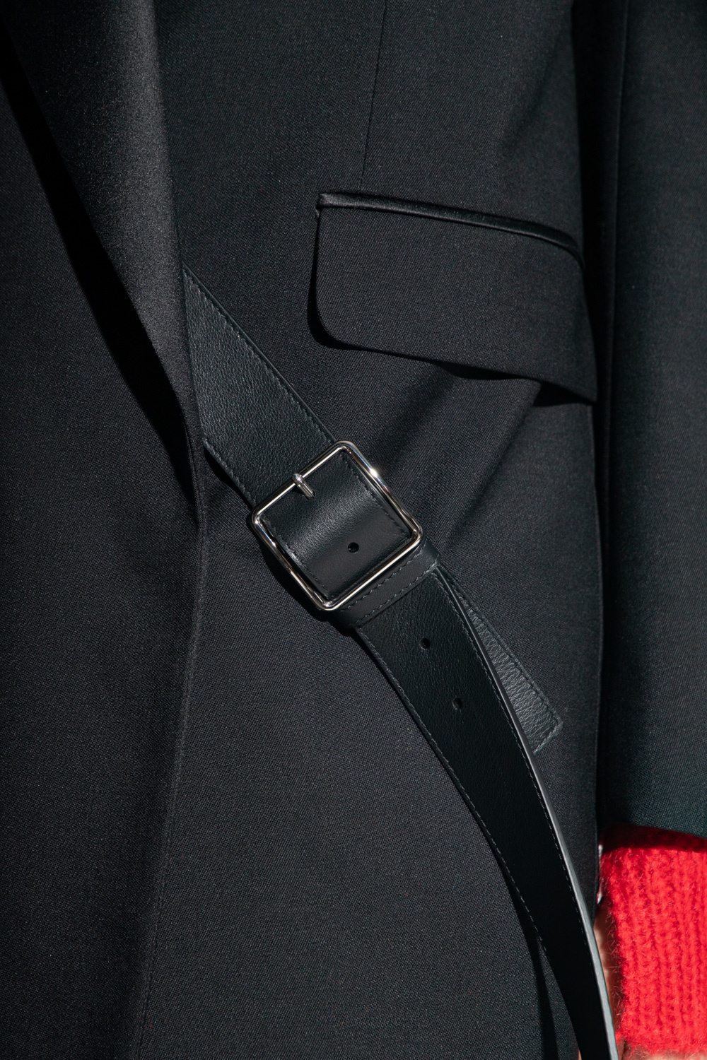 Coat with leather belt Alexander McQueen Coat with leather belt Alexander McQueen